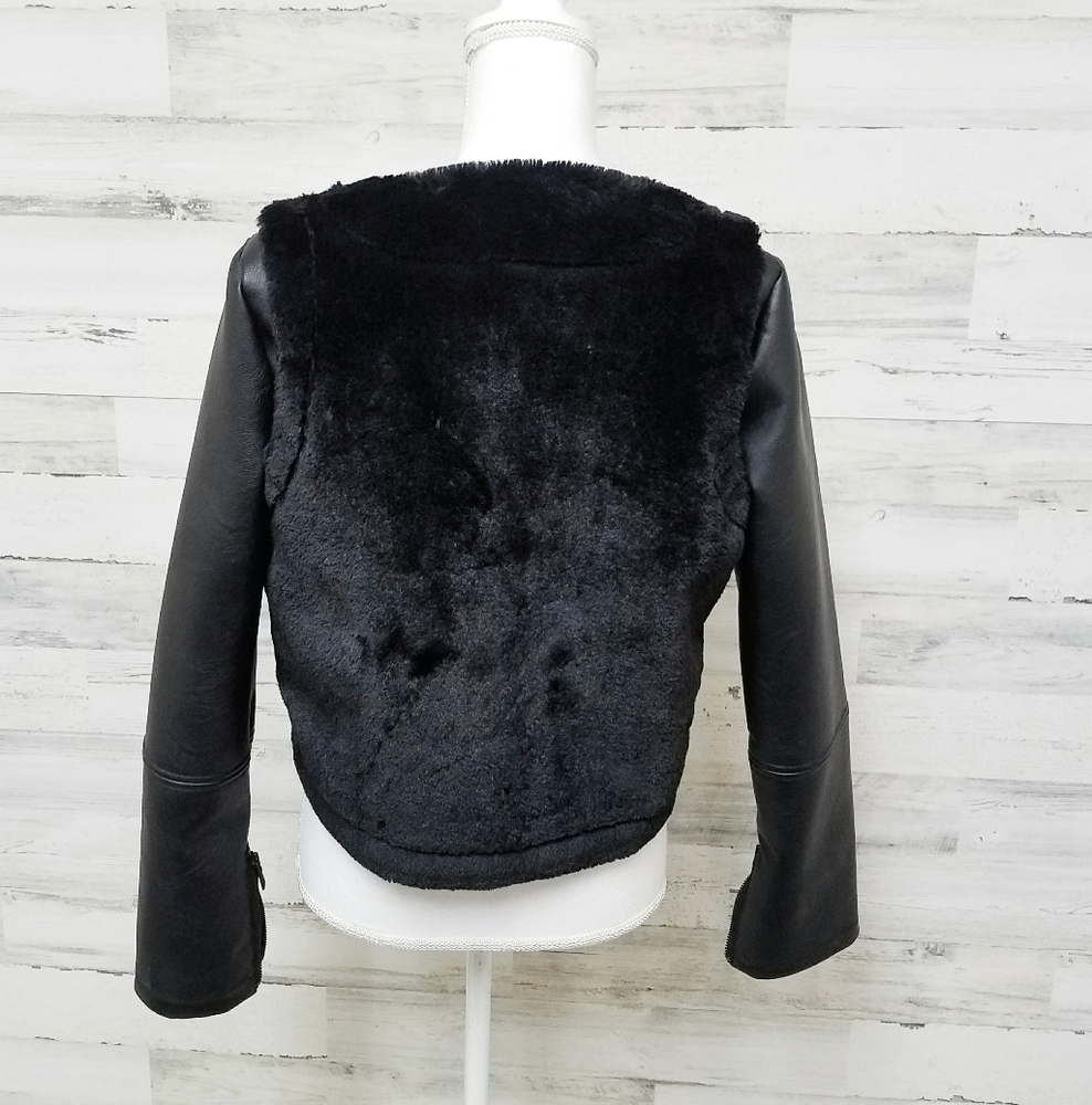 Sam Edelman Faux Fur Black Gabby Jacket - Gem